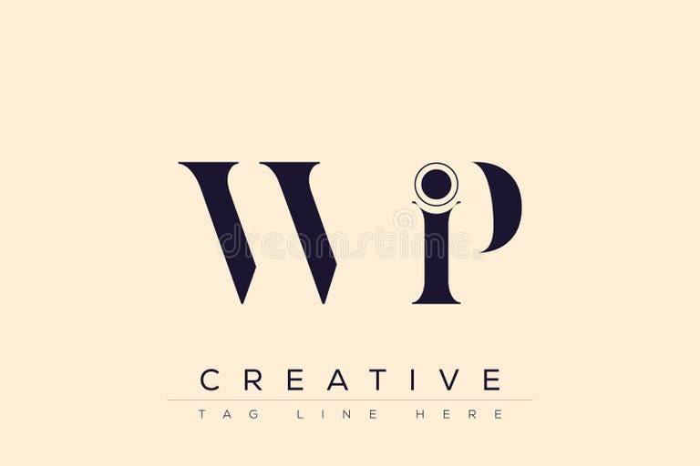 WIP Abstract Letter Logo Design Stock Vector - Illustration of ...