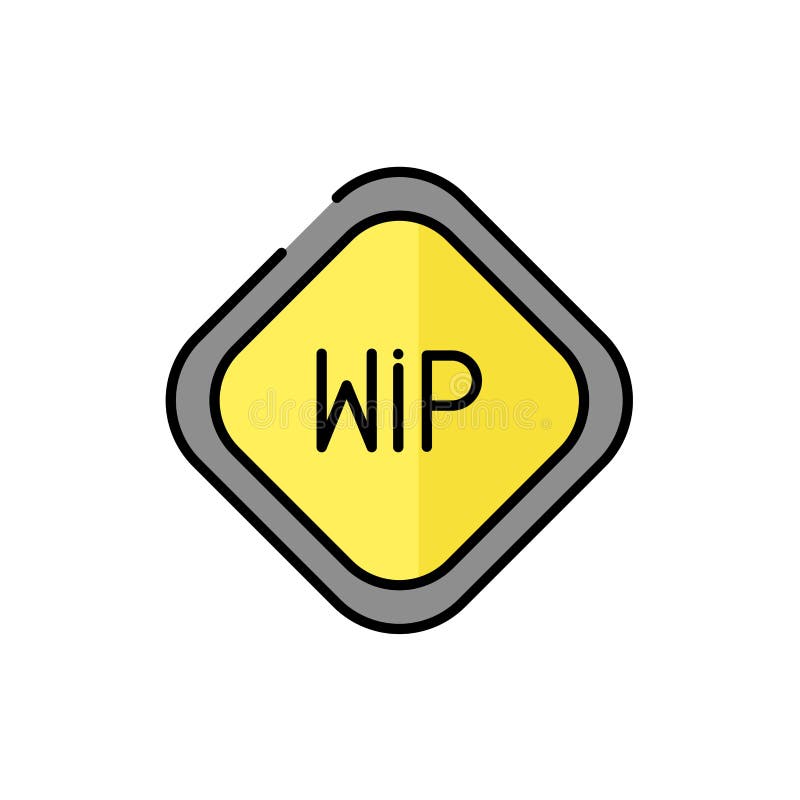 WIP Color Line Icon. Website Banner Stock Vector - Illustration of ...