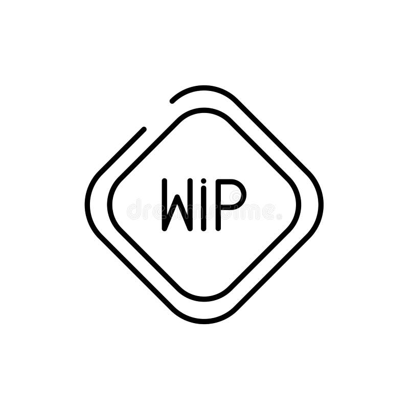 WIP Color Line Icon. Website Banner Stock Vector - Illustration of ...