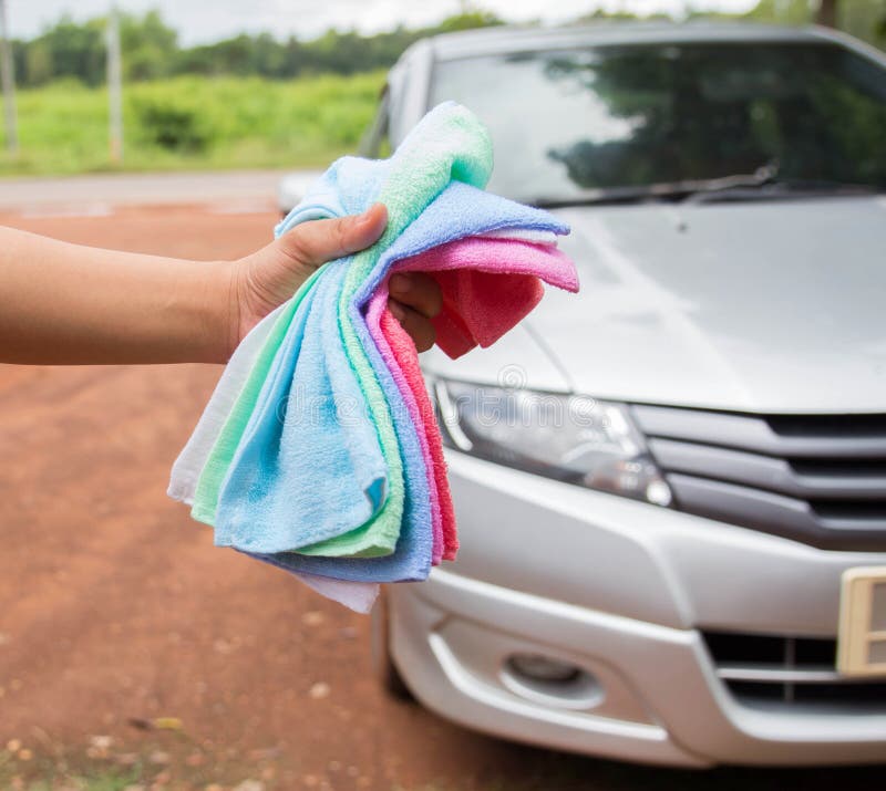 Wipe the car stock image. Image of chamois, service, maintenance - 60567703