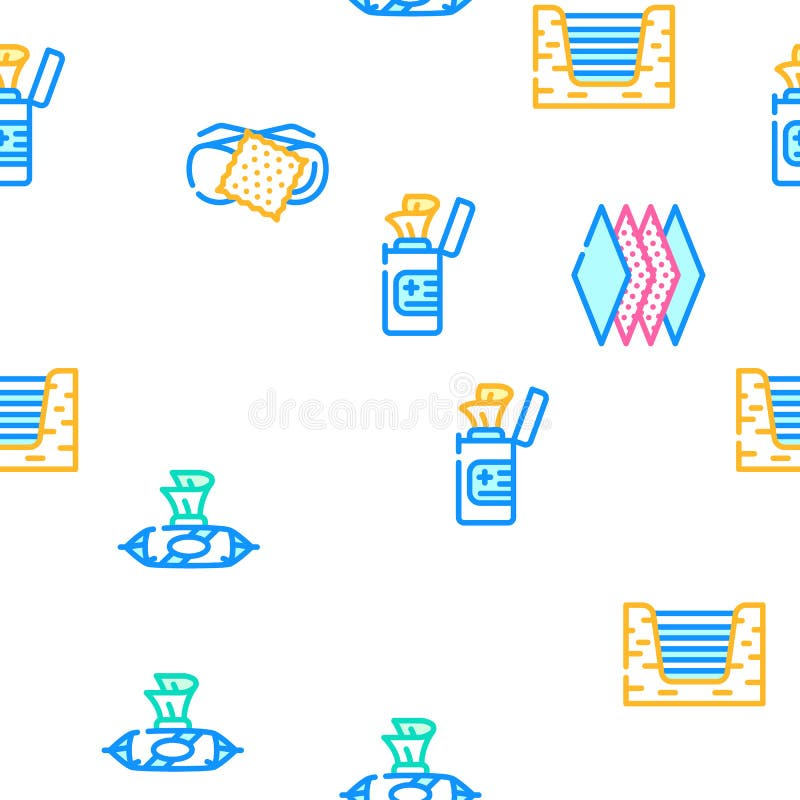 Wipe Hygiene Accessory Vector Seamless Pattern Stock Illustration ...