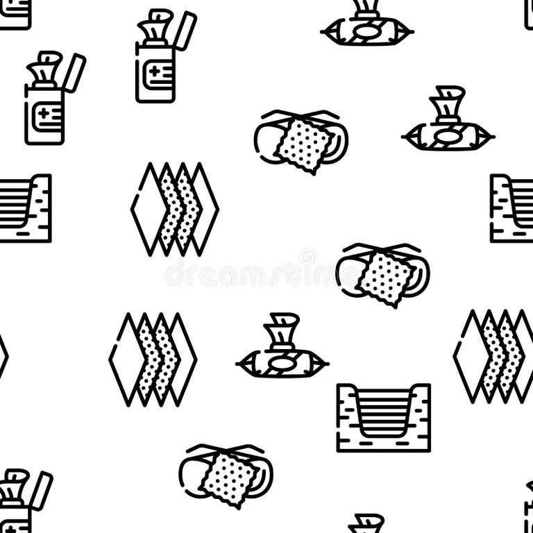 Wipe Hygiene Accessory Vector Seamless Pattern Stock Vector ...