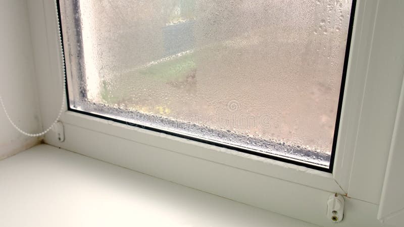 Wipe Off Condensation on the Window. Selective Focus Stock Footage ...