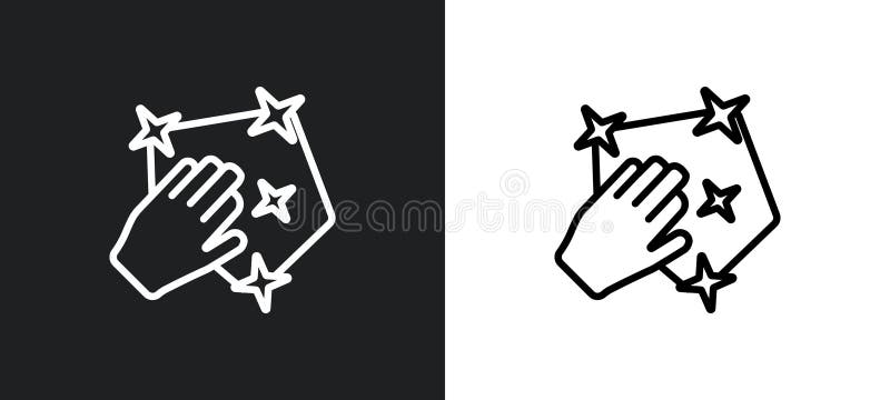 Wipe Outline Icon in White and Black Colors. Wipe Flat Vector Icon from ...