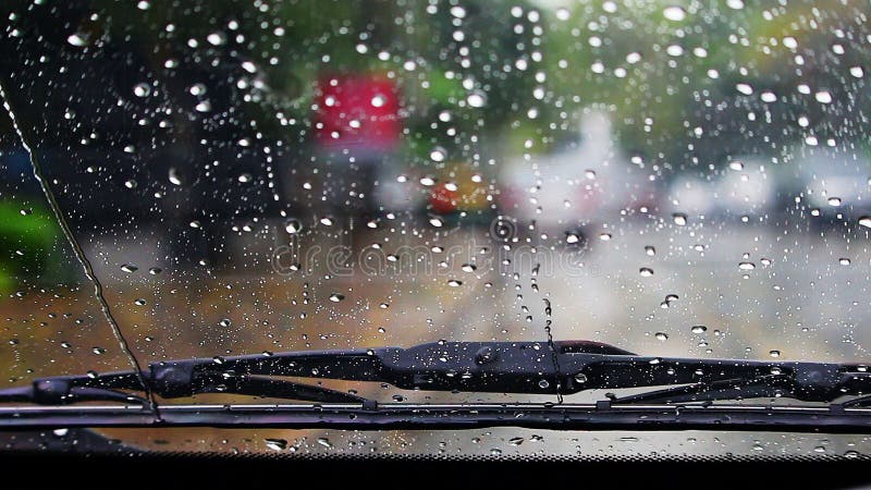 Wipe the Rain on the Windshield Stock Image - Image of wipers, rain ...