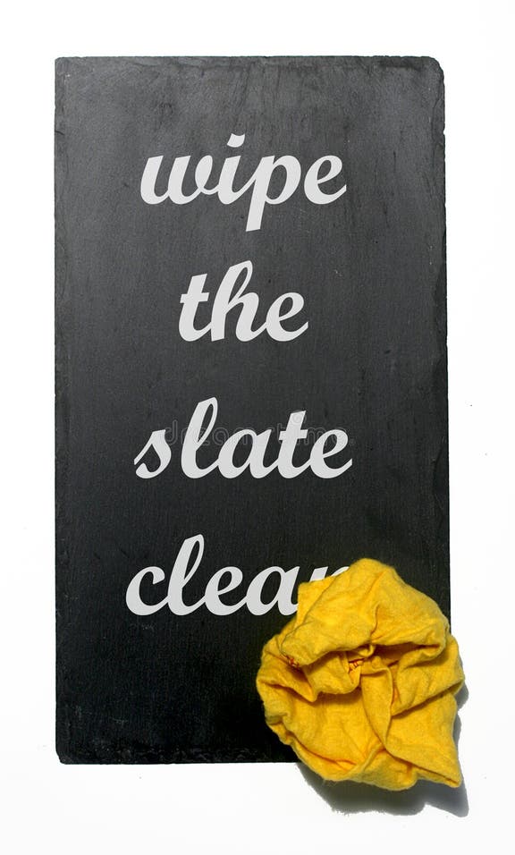 Wipe the slate clean stock photo. Image of restart, start - 6521532