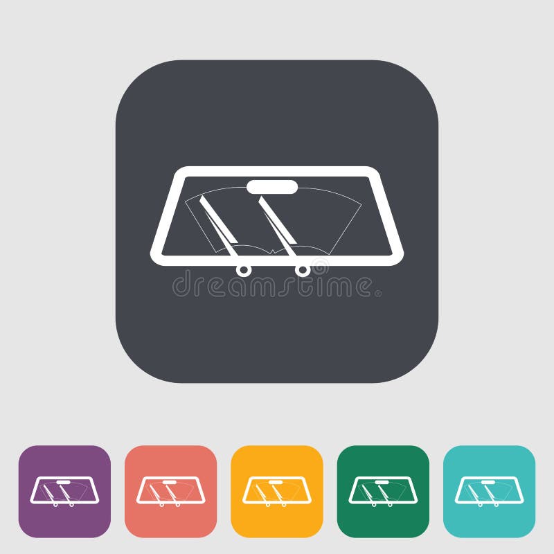 Wiper car single icon. stock vector. Illustration of transportation ...