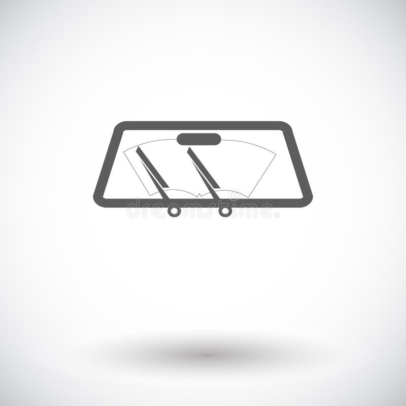 Wiper car single icon. stock vector. Illustration of dashboard - 92419481