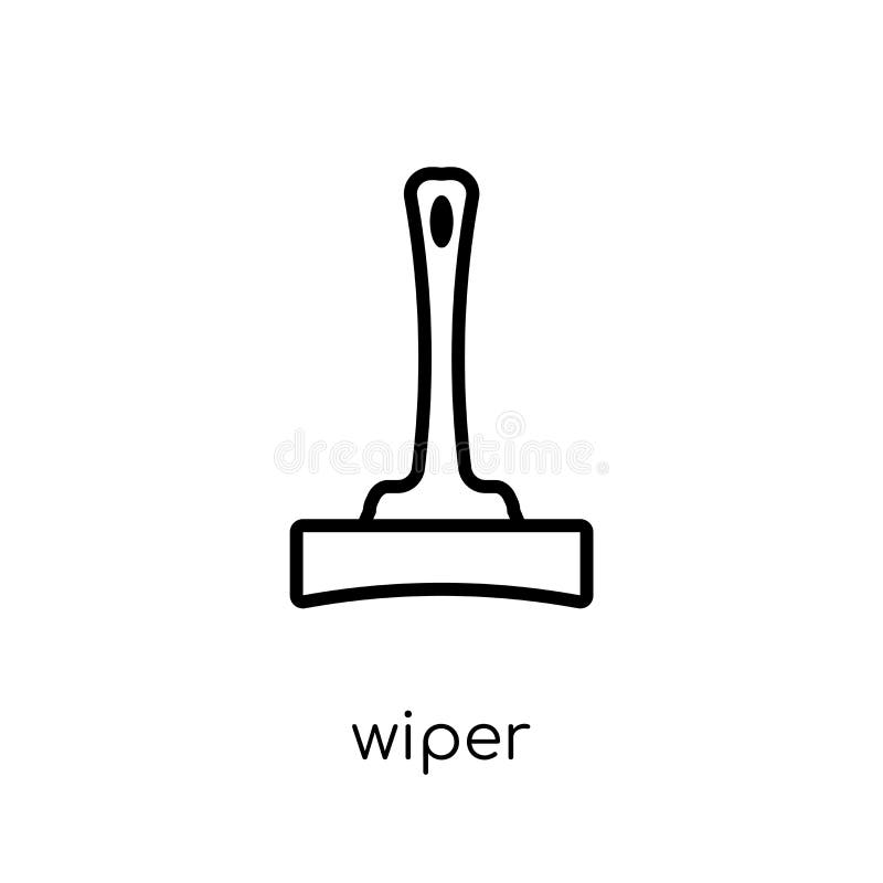 Wiper Linear Icon. Modern Outline Wiper Logo Concept on White Ba Stock ...