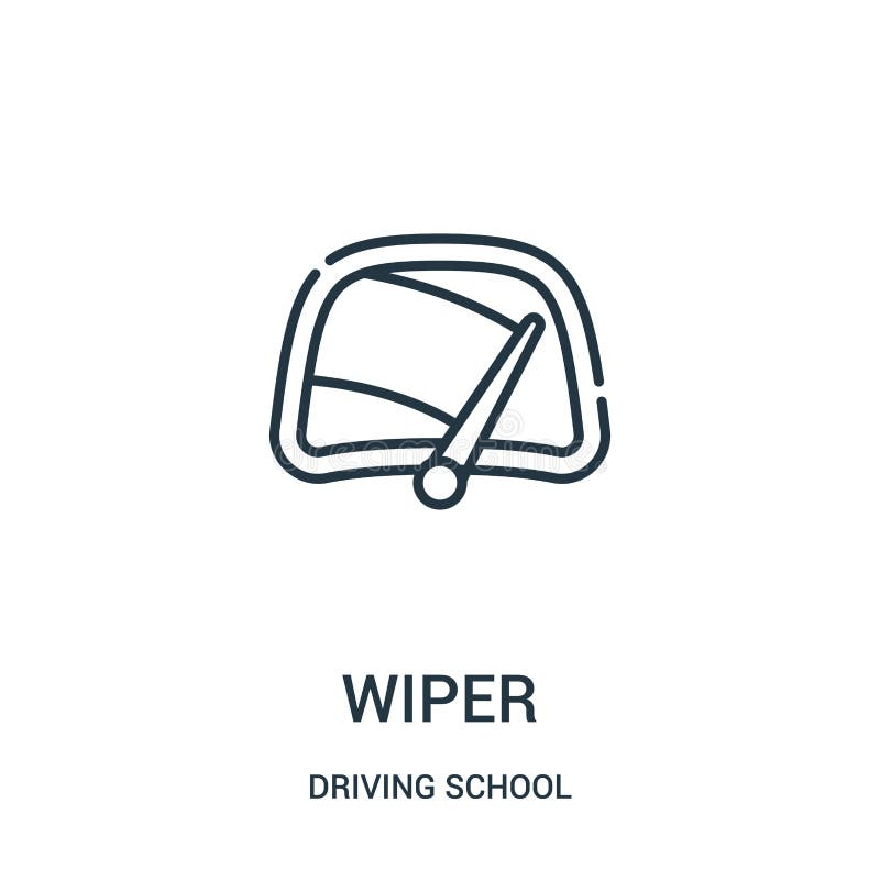 Wiper Icon Vector from Driving School Collection. Thin Line Wiper ...
