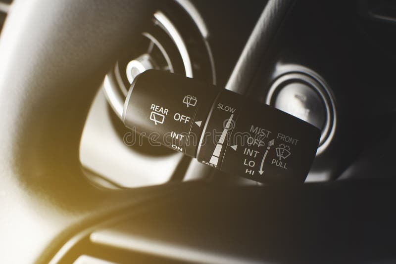 Wiper Stick Control Switch with Speed Adjustment Toggle Switch on the ...