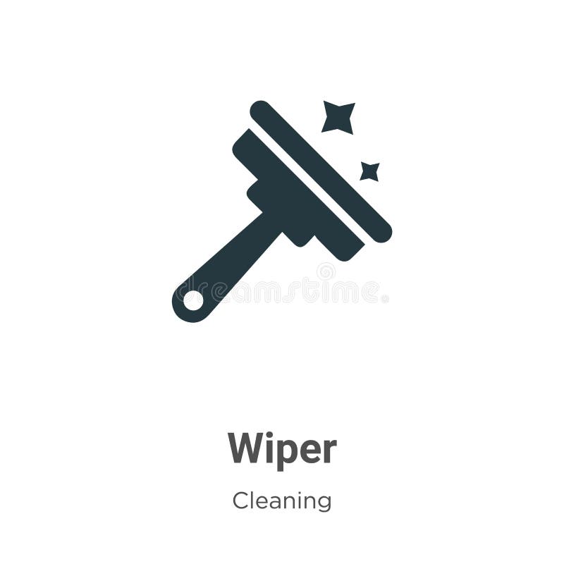 Wiper Vector Icon on White Background. Flat Vector Wiper Icon Symbol ...