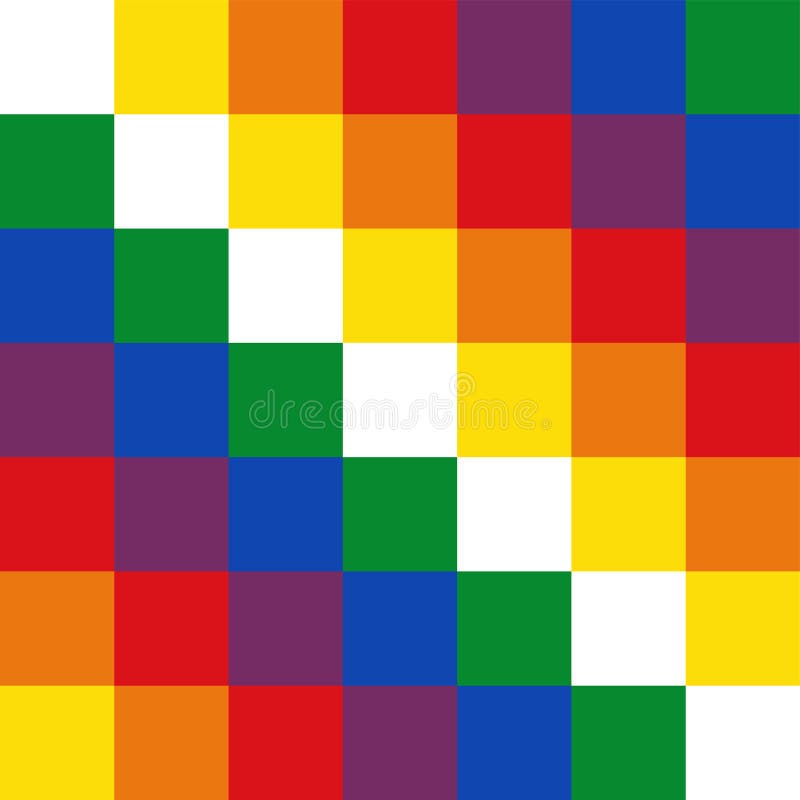 Wiphala Official Flags, Bolivia, Vector Illustration Stock Vector ...