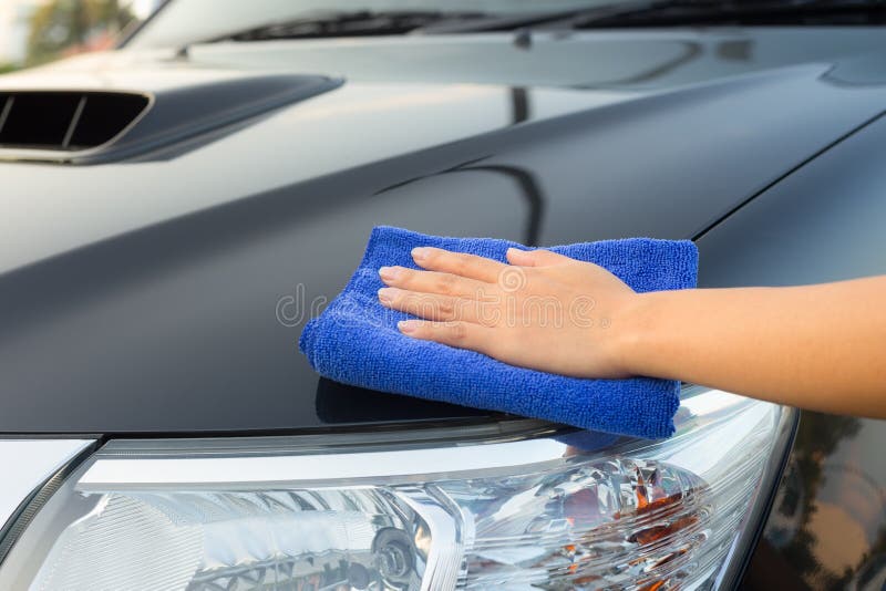 Wiping on car stock photo. Image of microfiber, detail - 62171486
