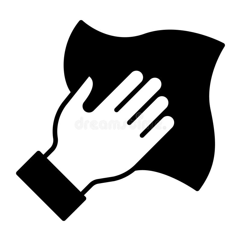 Wiping, Cleaning Vector Simple Icon Stock Vector - Illustration of ...