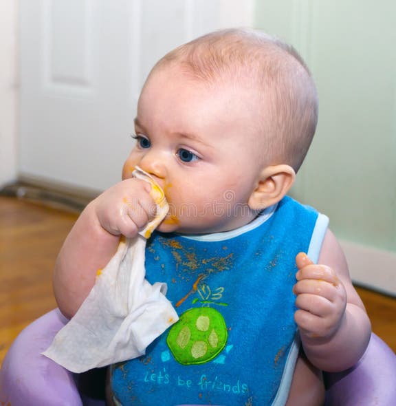 Wiping Own Mouth stock image. Image of month, inside - 23386849