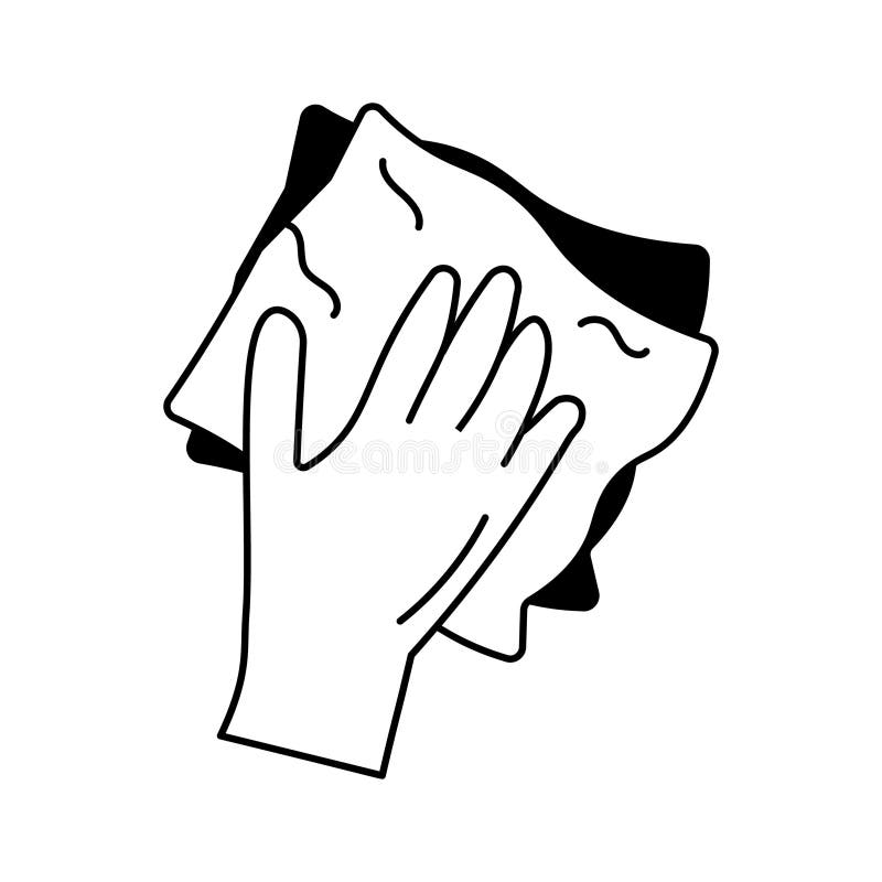 Wiping Surface stock illustration. Illustration of hand - 338180391