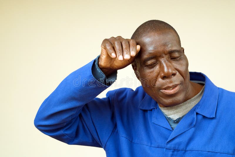 Wiping Sweat after Hard Labor Stock Photo - Image of male, safety: 9508664