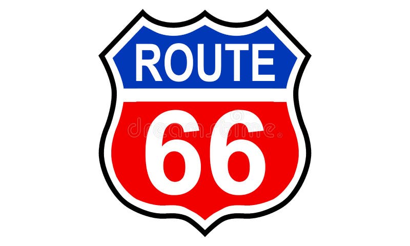 Wir Route 66 Schild Schild Mit Wegnummer Und Text Stock Abbildung ...