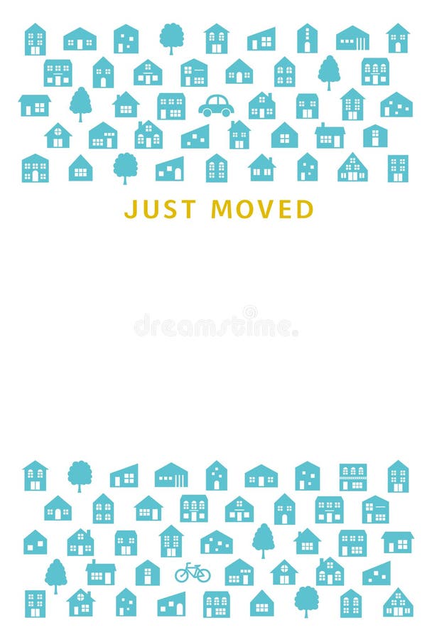 Umzugsgrußkarte. Wir Sind Gerade Umgezogen. Vektor Abbildung ...
