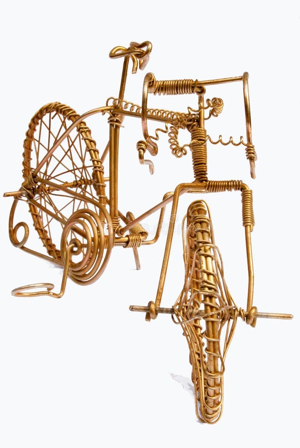 Toy Crafts Bicycle Made of Copper Wire Stock Image - Image of materials ...