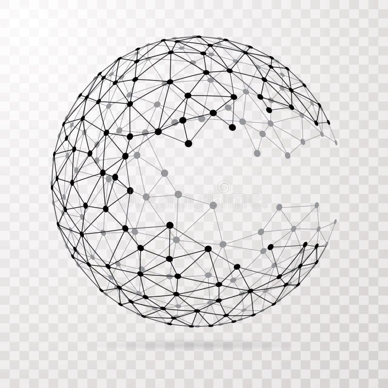 Wire ball dots stock vector. Illustration of communication - 113640264