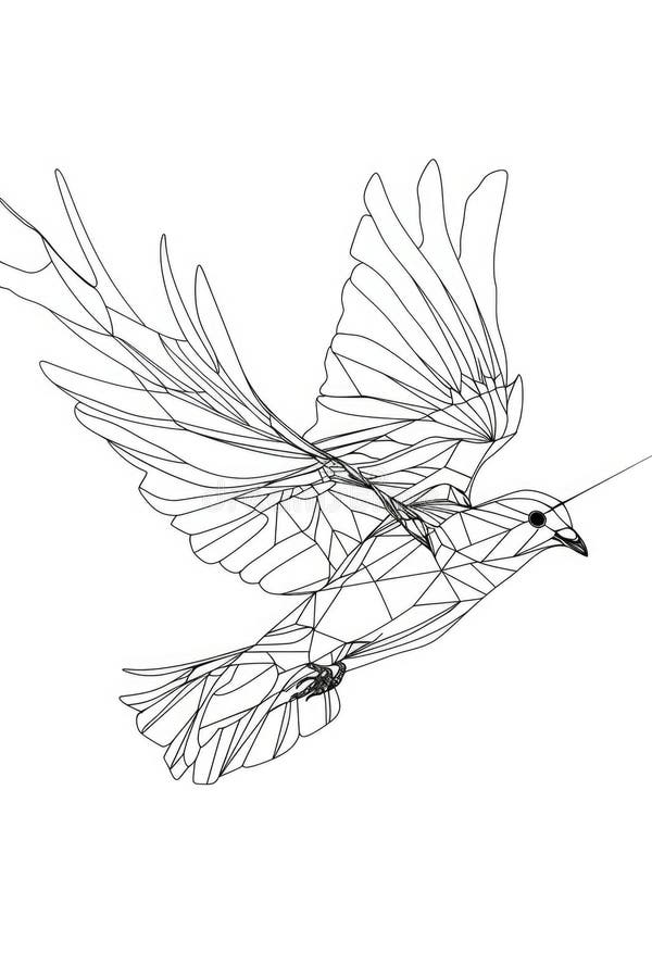 Wire bird sculpture flying stock photo. Image of wind - 375975996