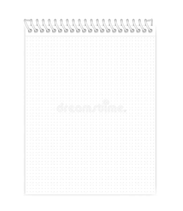 Wire Bound Note Book with Dotted Tear Off Page Vector Mock-up Stock ...