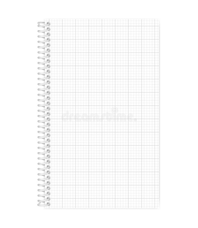 Wire Bound Square Blank White Notebook, Realistic Vector Mockup Stock ...