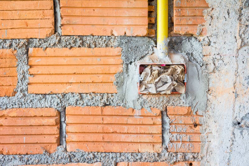 Wire Box with Brown Paper before Plastering Cement Mortar in the Stock ...
