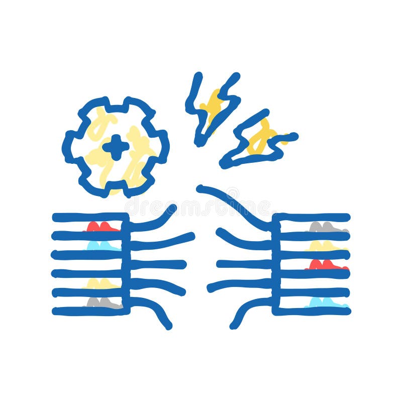Wire Breakage Icon Doodle Illustration Stock Illustration ...