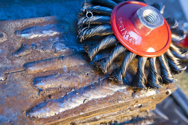 Wire Brush for Mechanical Cleaning of Metal Stock Photo - Image of ...
