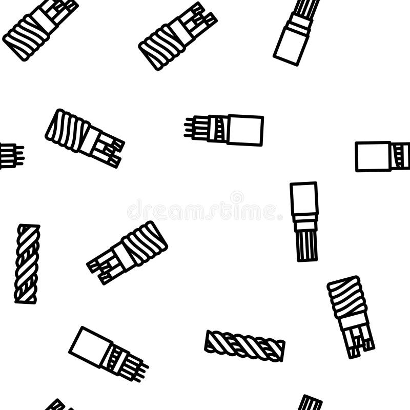 Wire Cable Cord Vector Seamless Pattern Stock Illustration ...