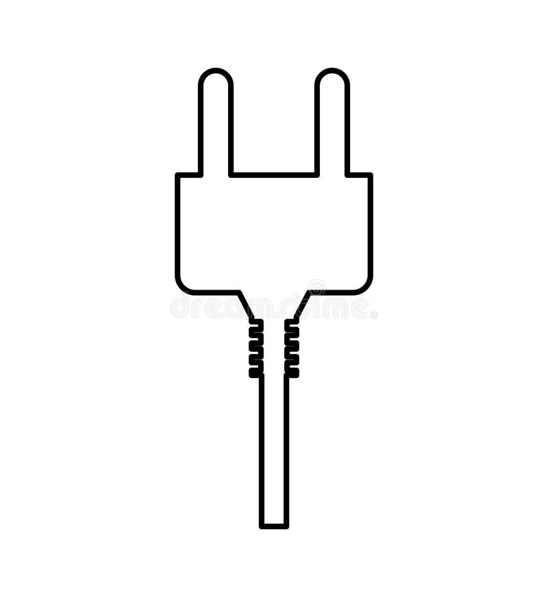 Wire Cable Energy Plug Icon Stock Illustration - Illustration of ...