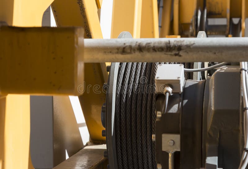 Wire cable for lifting stock image. Image of wire, details - 53664877