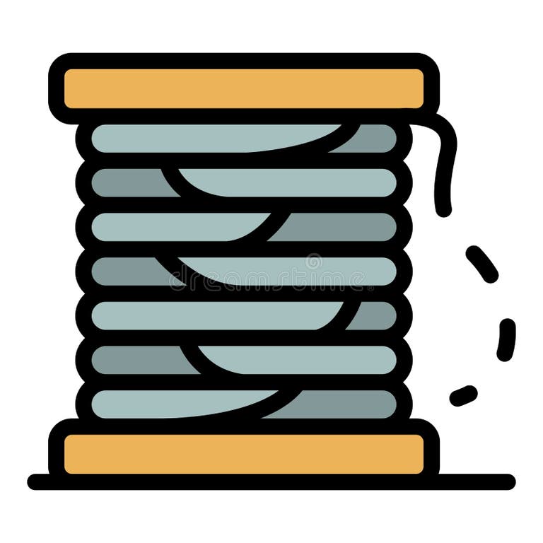 Wire Coil Icon Color Outline Vector Stock Vector - Illustration of ...