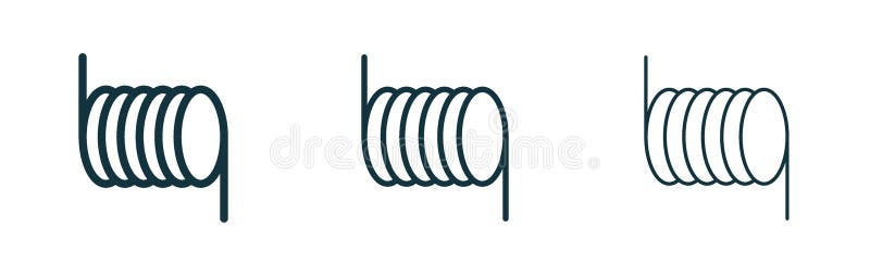Wire Coil Icon Vector Set on White Background Stock Vector ...