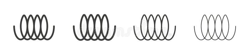 Wire Coil Icon Vector Set on White Background Stock Vector ...