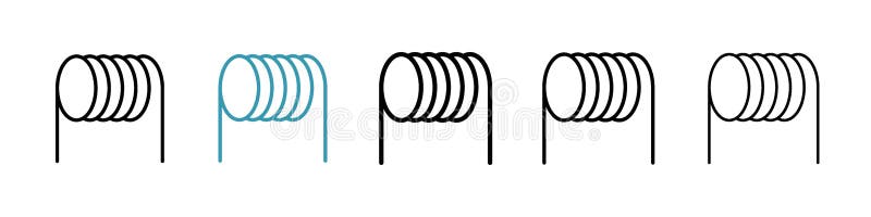 Wire Coil Icon Vector Set on White Background Stock Vector ...