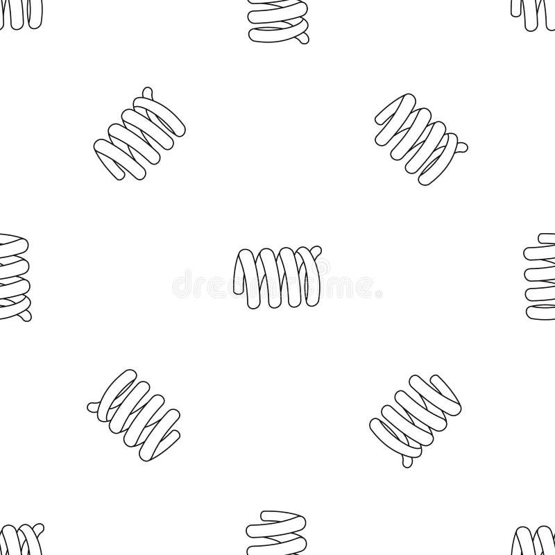 Wire Coil Pattern Seamless Vector Stock Vector - Illustration of ...