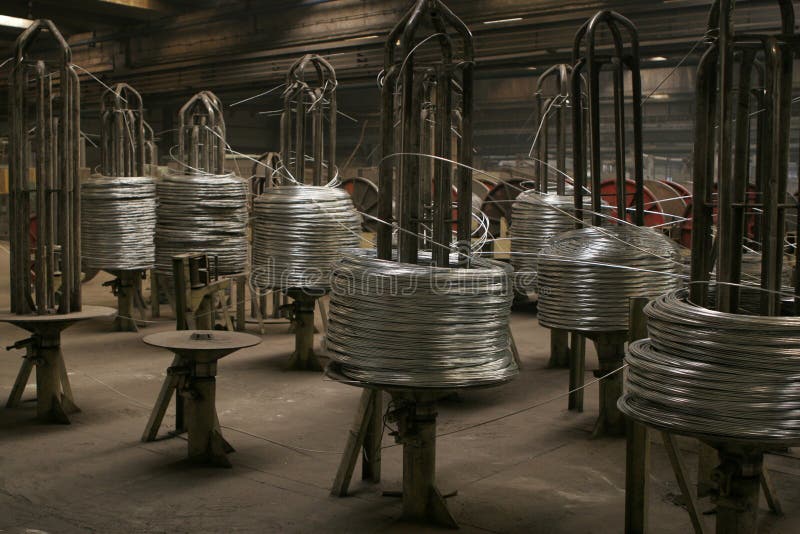 Wire coils machine stock image. Image of steel, bent - 39803661