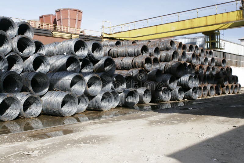 Steel Rod Coil stock photo. Image of rolling, stacked - 6021370