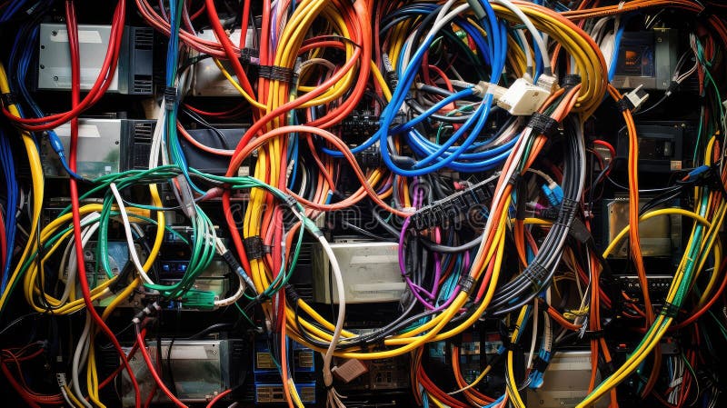 Wire computer cable stock illustration. Illustration of modem - 373564664