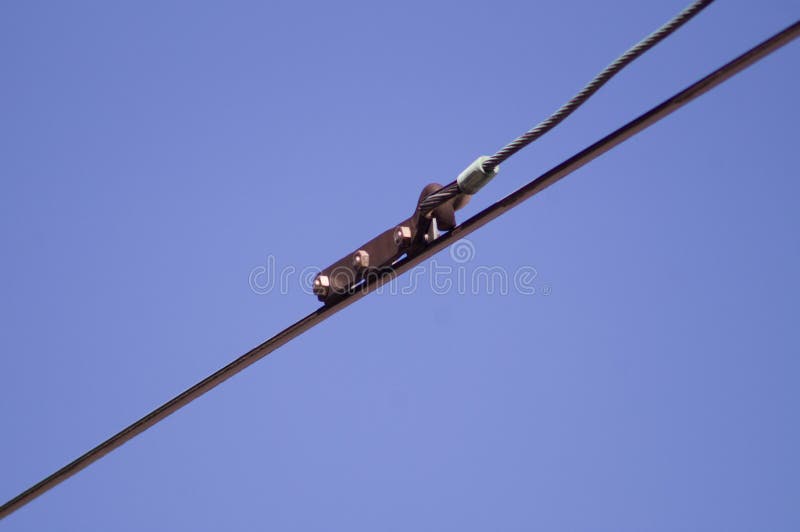 Wire 1 stock image. Image of wire, sweden, crossing, tram - 98504067