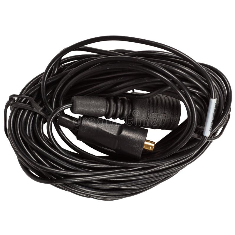 Wire with Connectors for Industrial Pump Isolated on White Stock Image ...