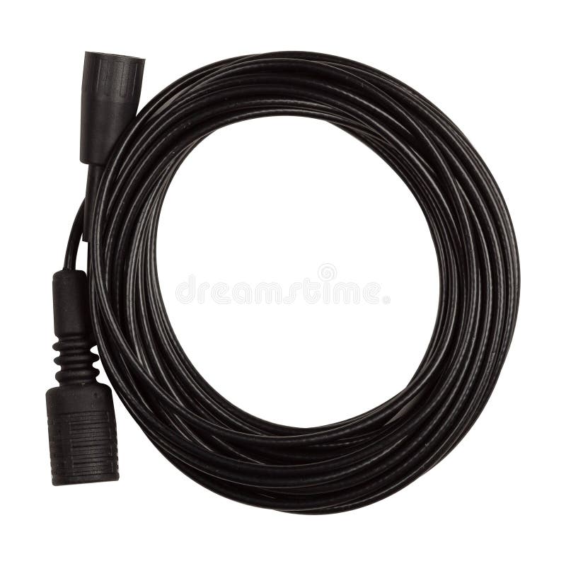 Wire with Connectors for Industrial Pump Isolated on White Stock Image ...