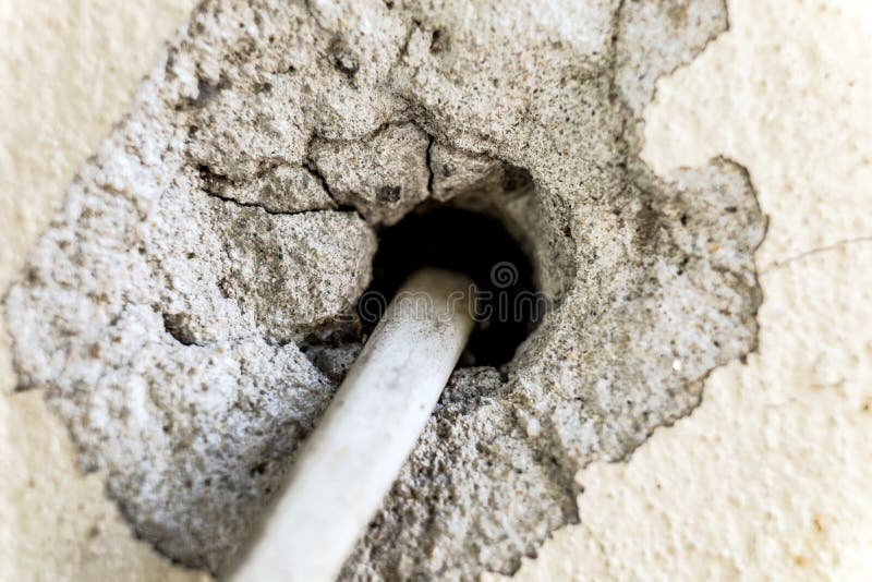 Wire into crack cement stock photo. Image of home, build - 80773522