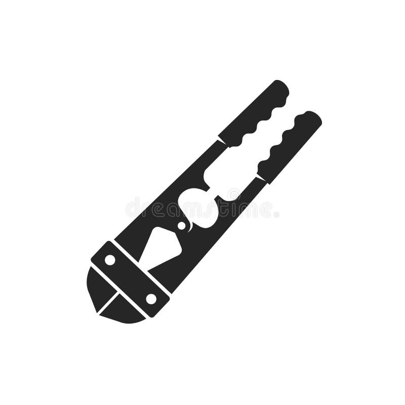 Wire Cutter Icon in Black and White. Stock Vector - Illustration of ...
