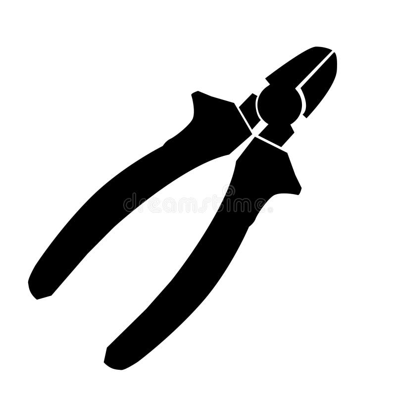 Wire Cutter Icon. Side Cutter Diagonal Wire Cutting Pliers Sign. Flat ...