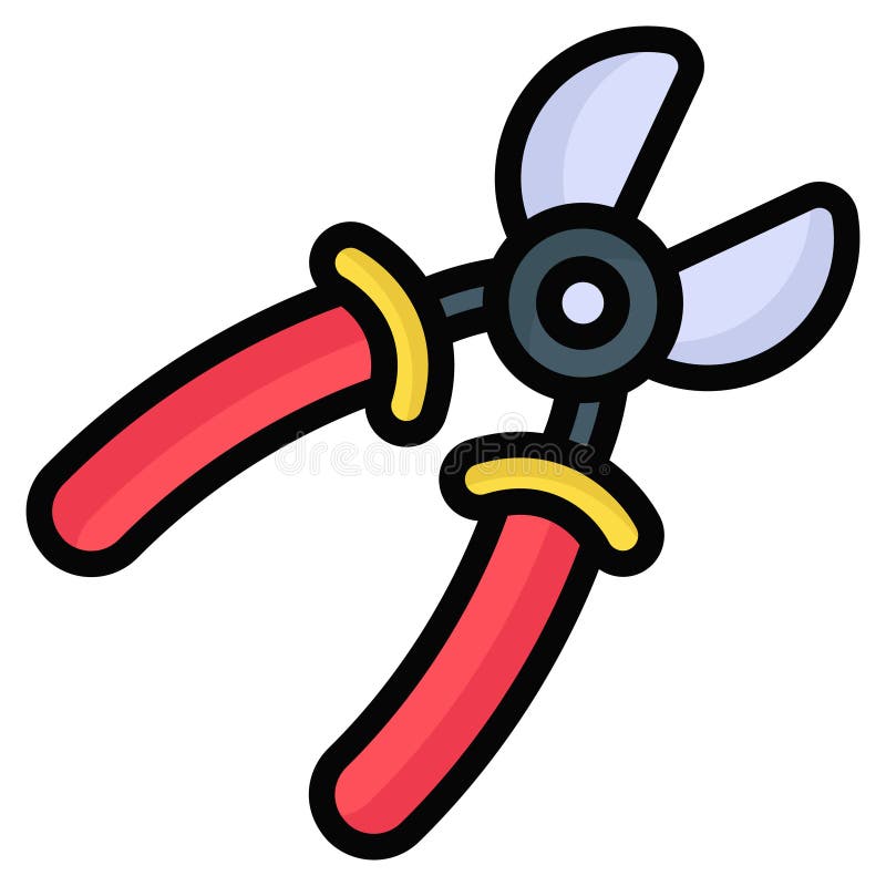 Wire Cutter Icon in Sketch Style. Stock Vector - Illustration of power ...